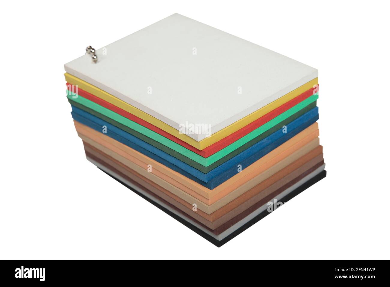 Colour swatches book isolated on white background Stock Photo - Alamy