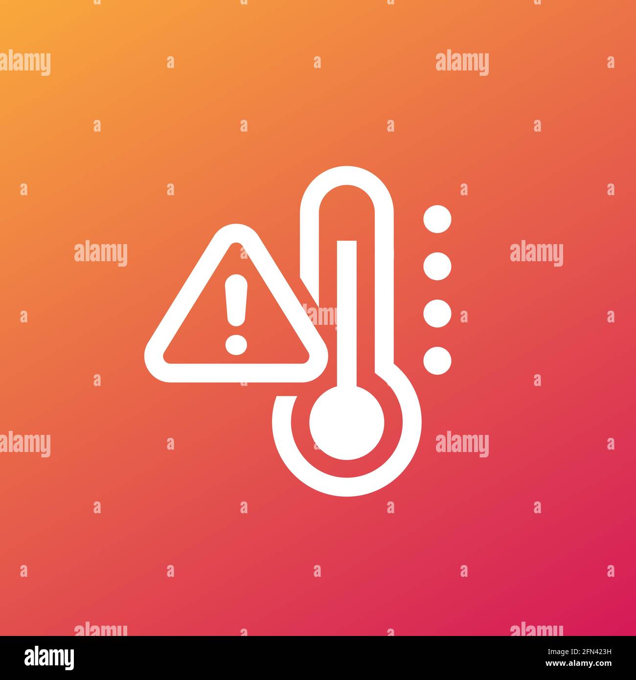 high temperature warning vector icon Stock Vector Image & Art - Alamy