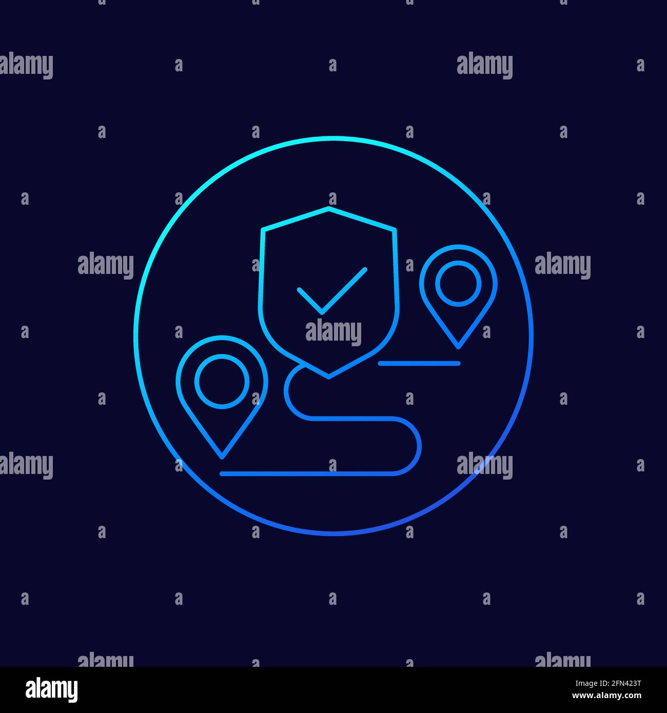 safe delivery thin line icon Stock Vector Image & Art - Alamy
