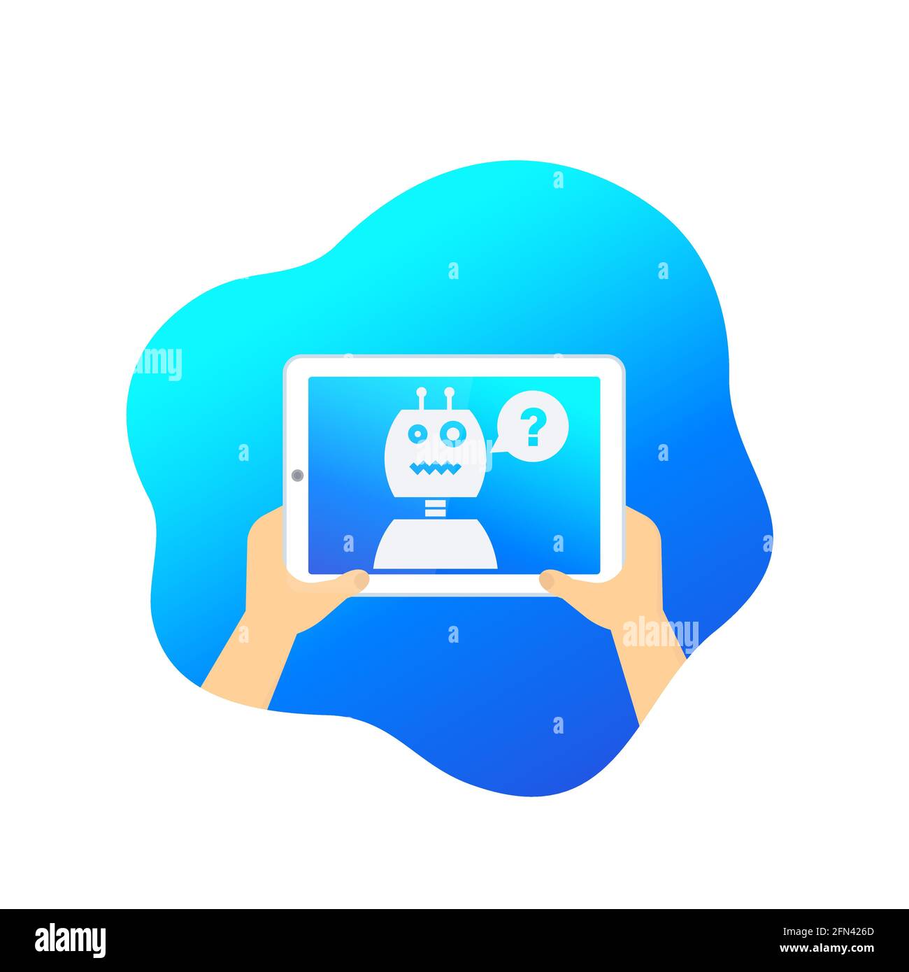 robot, chatbot on screen, vector Stock Vector Image & Art - Alamy