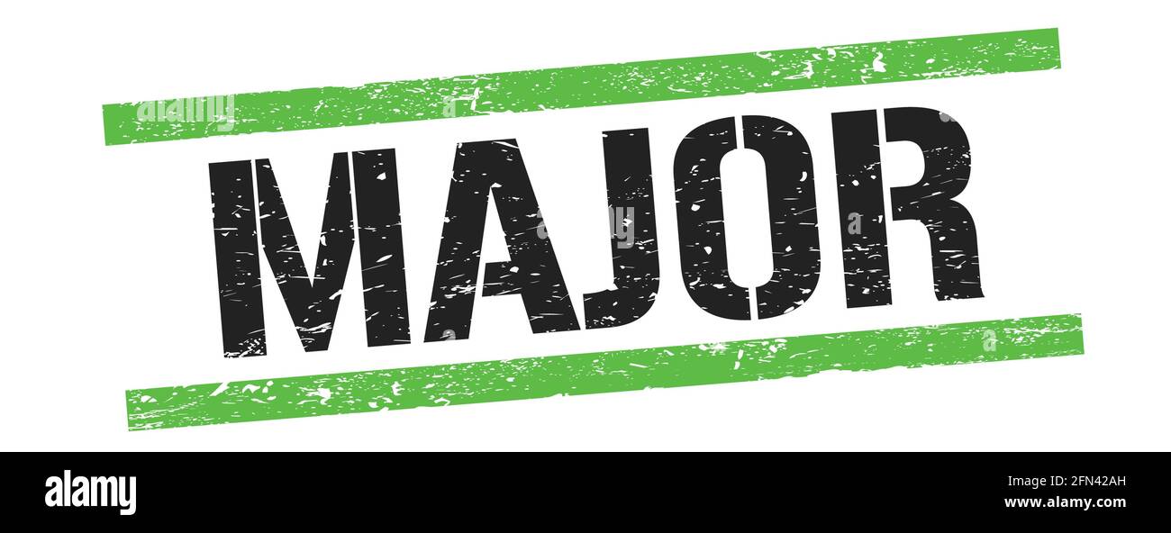 MAJOR text on black green grungy lines stamp sign Stock Photo - Alamy