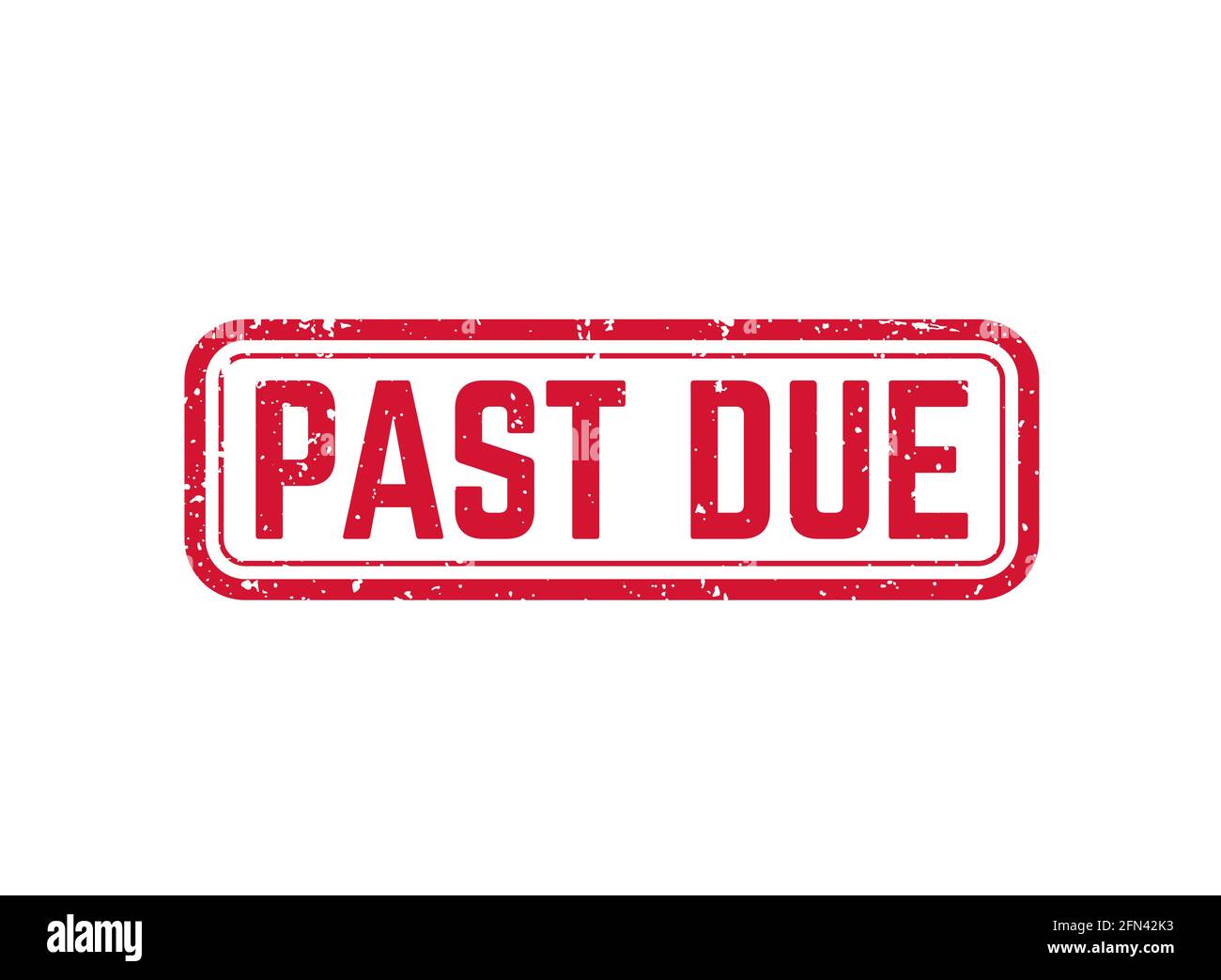 past due vector red stamp on white Stock Vector Image & Art - Alamy