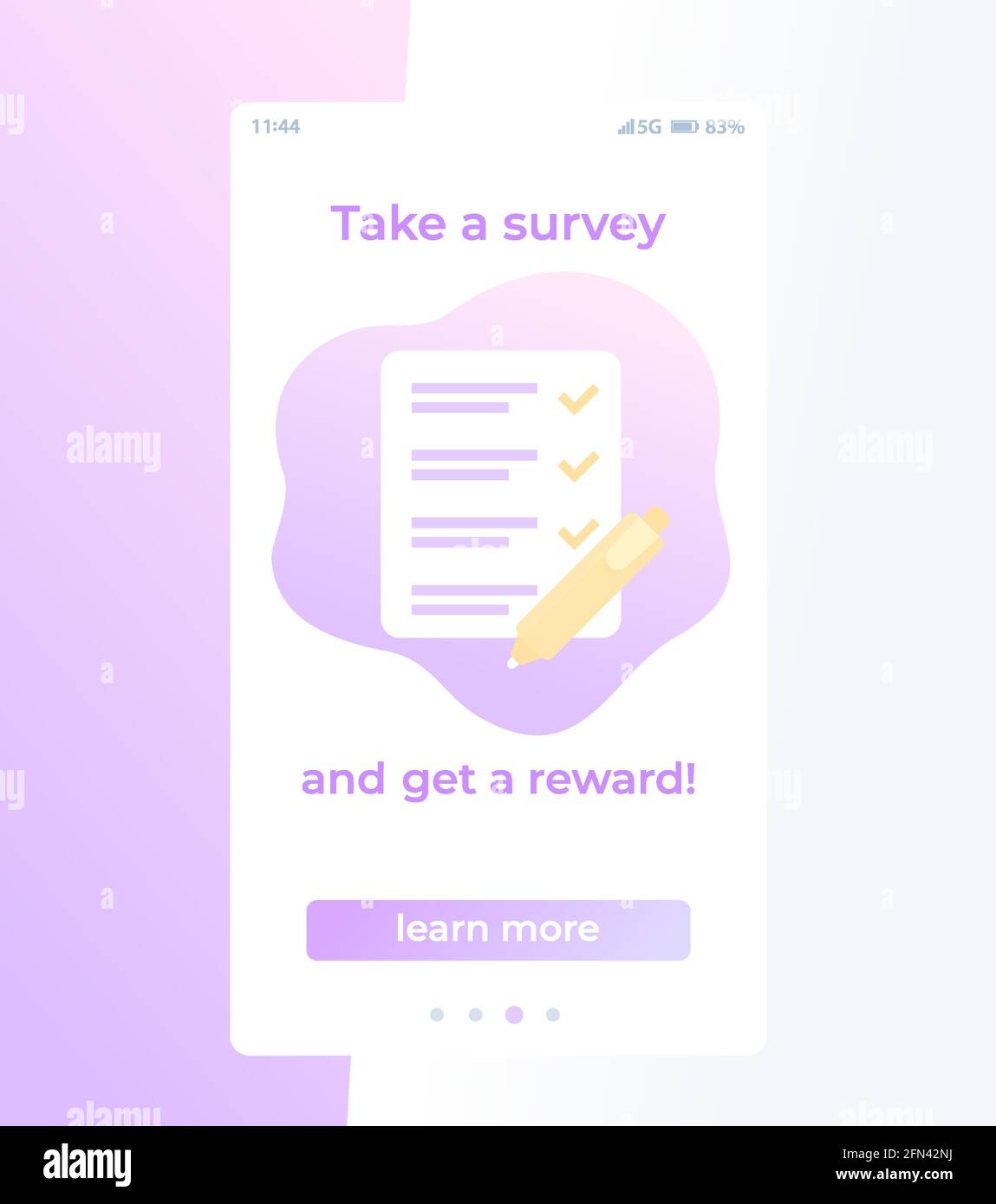 Take a survey, mobile vector template Stock Vector Image & Art - Alamy