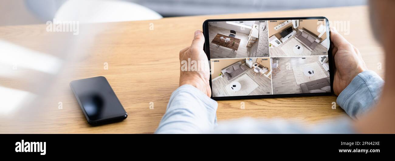 Surveillance Video Camera View Using Security System Stock Photo - Alamy