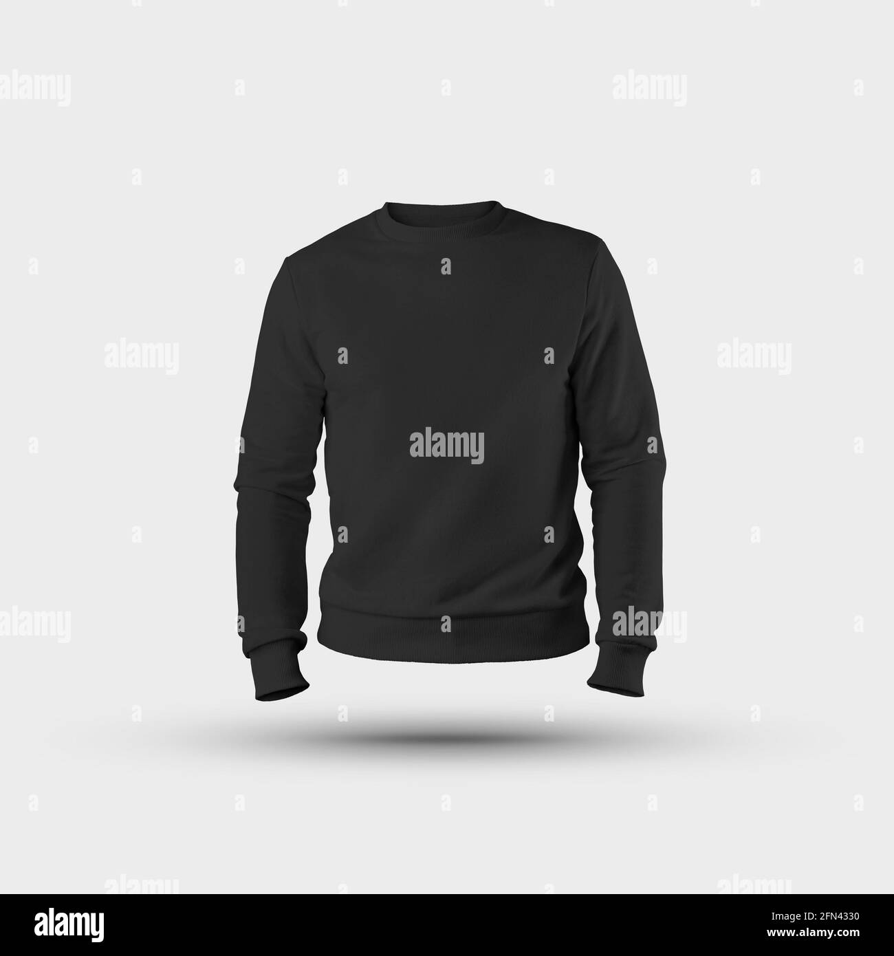 Standing pullover template 3D rendering, front view, male blank ...