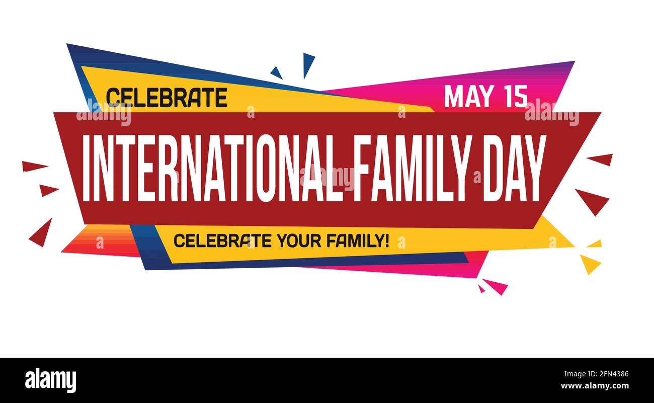International family day banner design on white background, vector ...