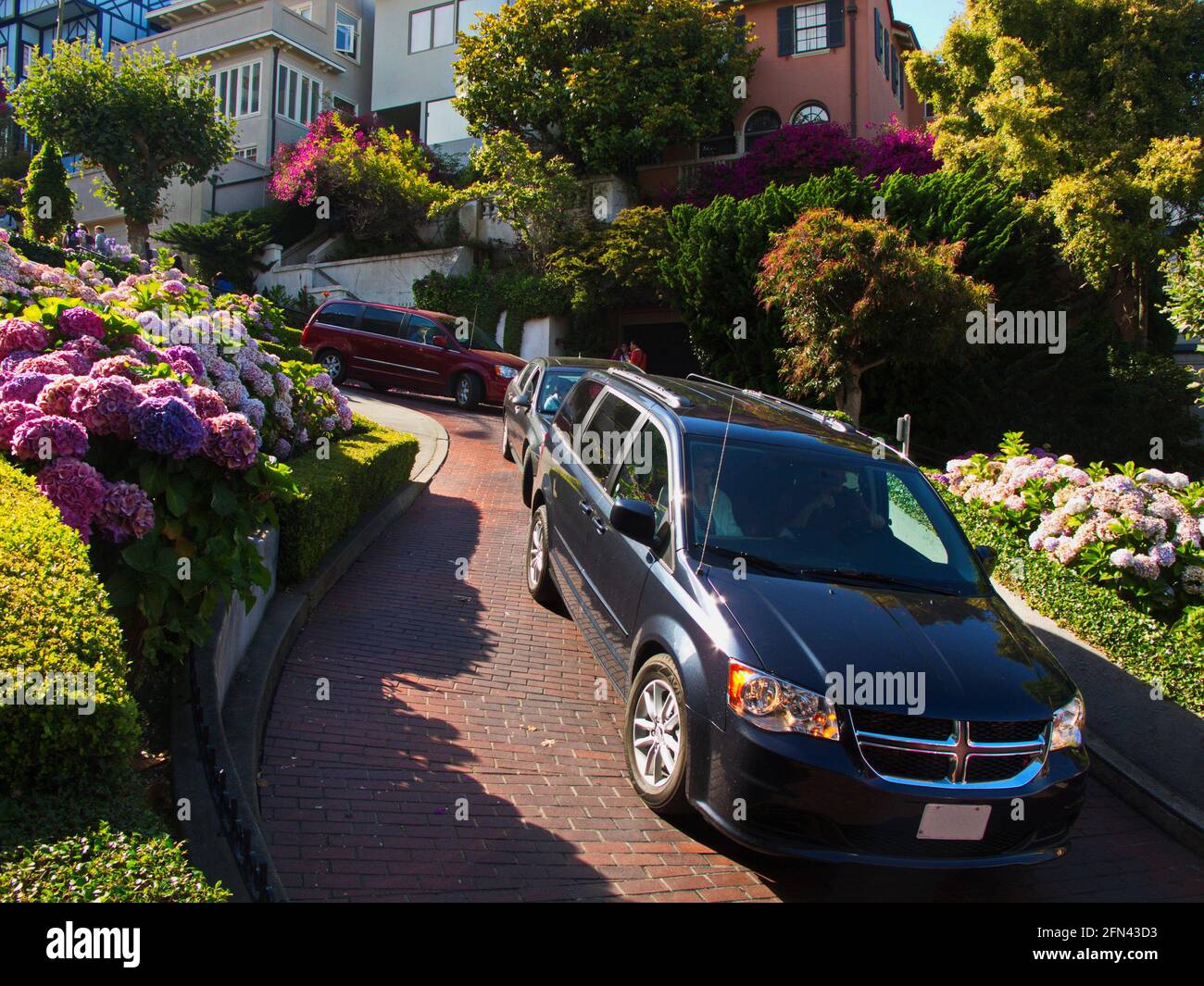 Lombard street,the crookedest street in the world in San Francisco in ...