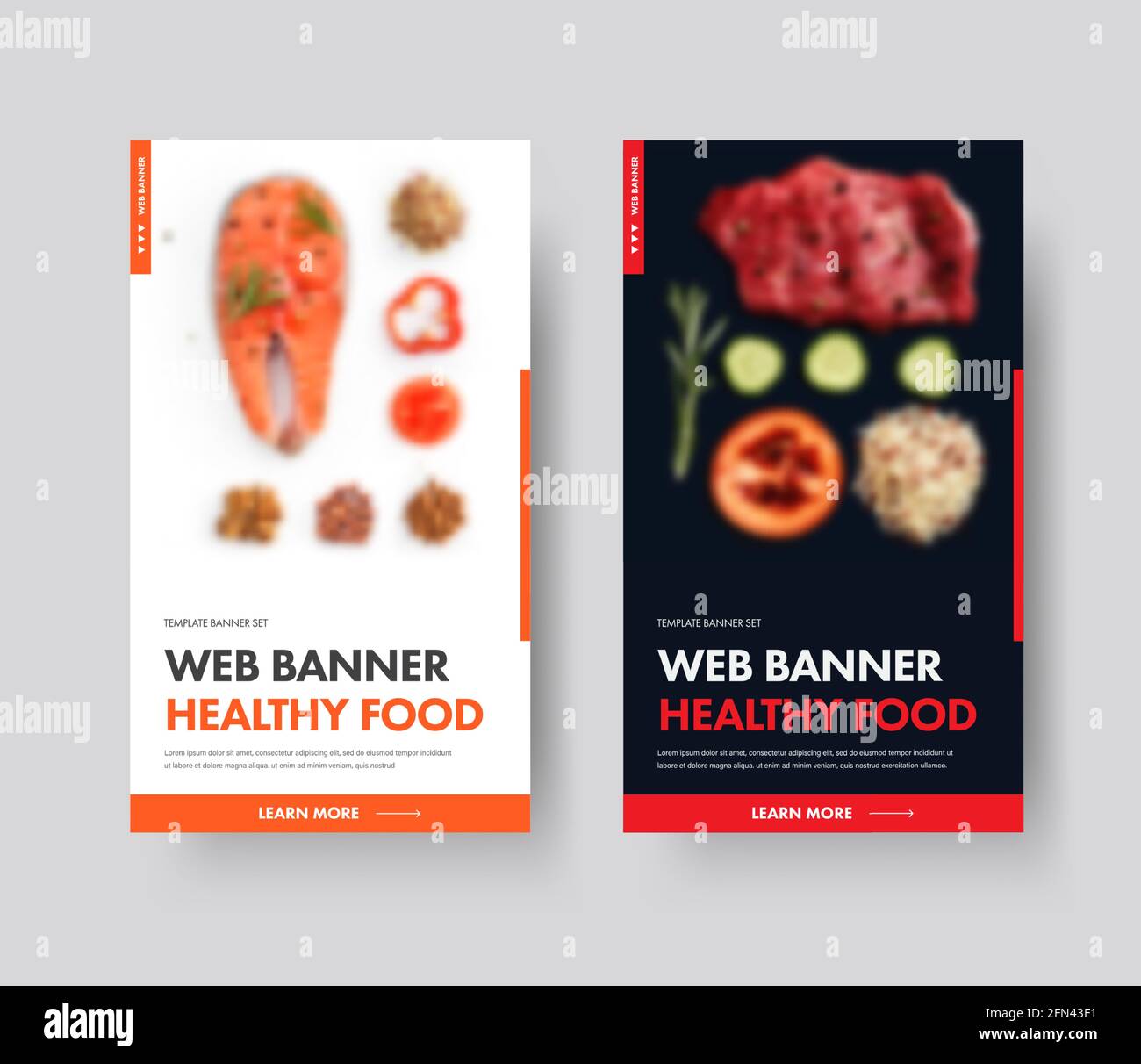 Template of black and white vector vertical web banner with proper ...