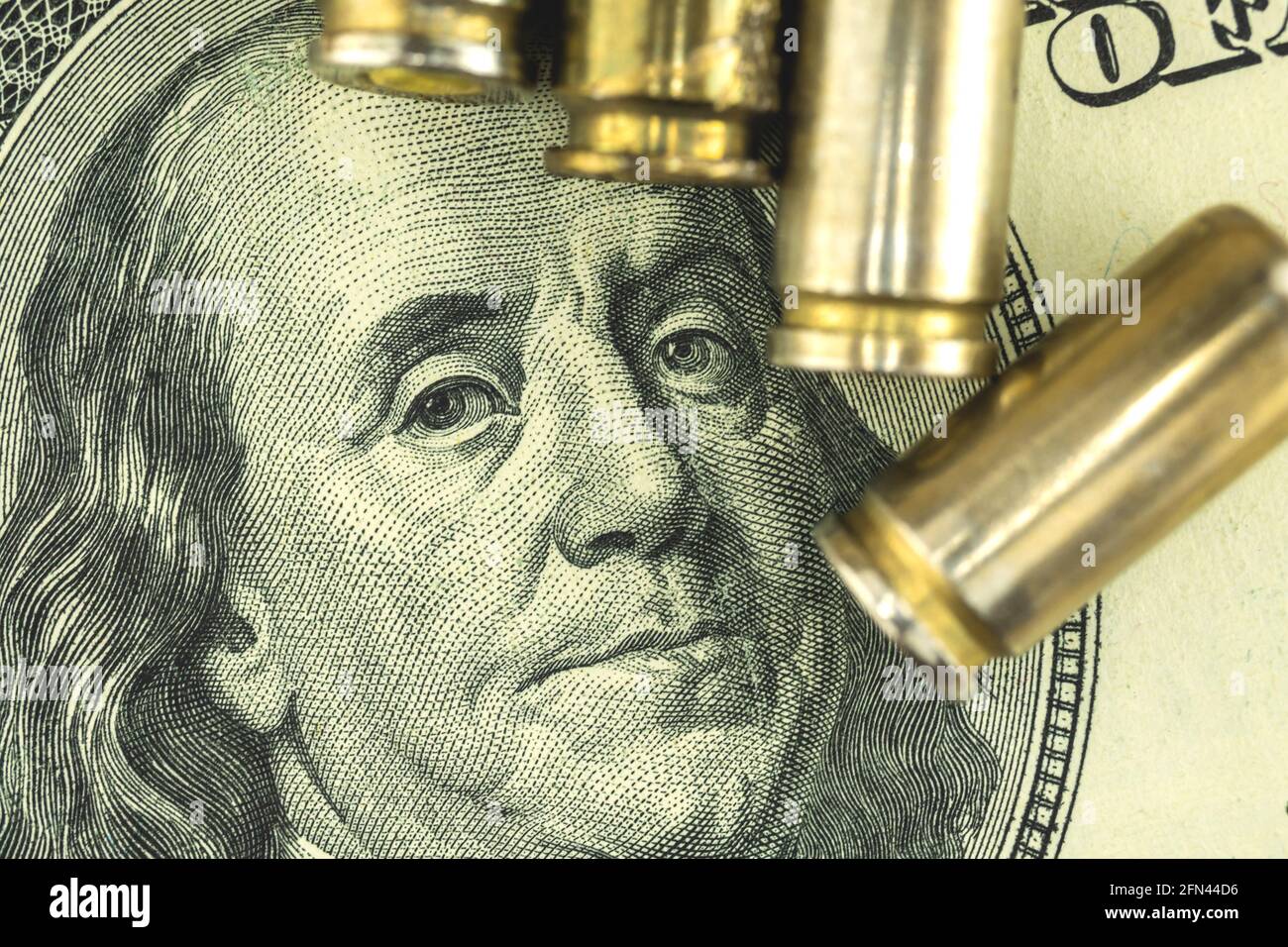 Criminal money laundering, mafia bloody money concept, US dollar with ...
