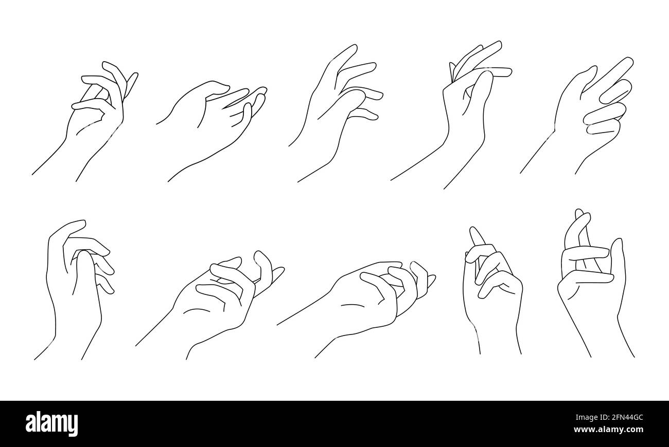 Drawing of fingers Cut Out Stock Images & Pictures - Alamy