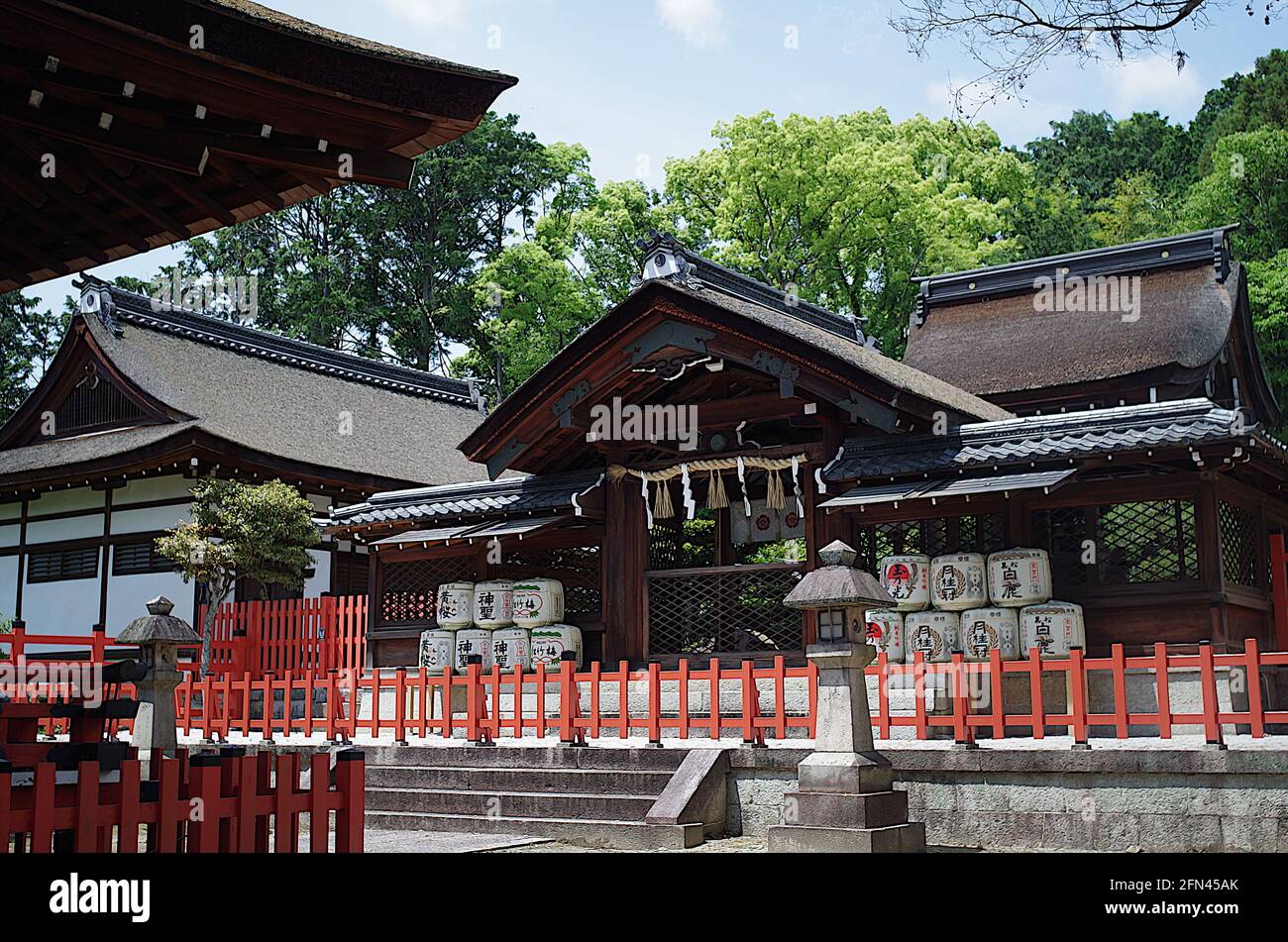 Kenkun shrine Kyoto Japan view towards the honden sacred enclosure ...