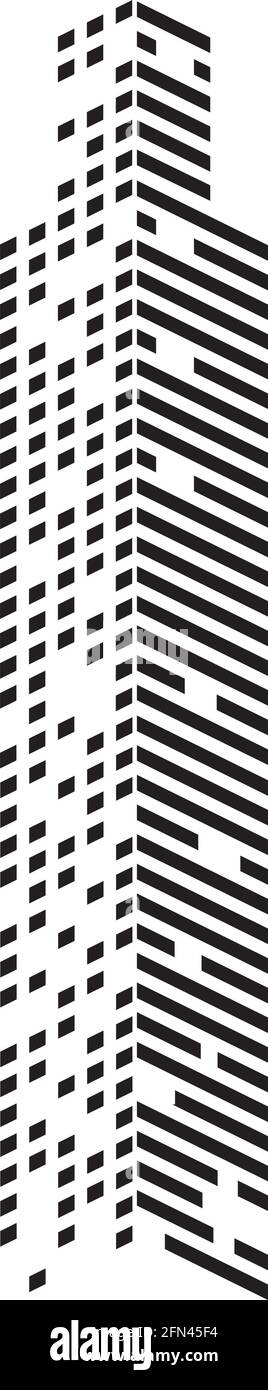 skyscraper monochrome facade Stock Vector Image & Art - Alamy