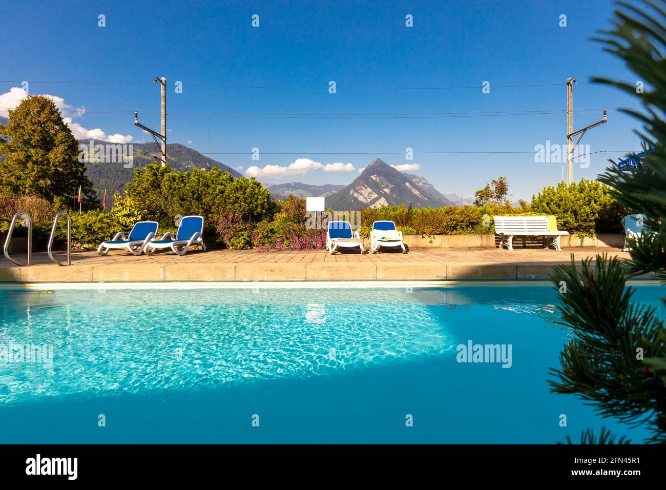 Swiss mountain swimming pool hi-res stock photography and images - Alamy