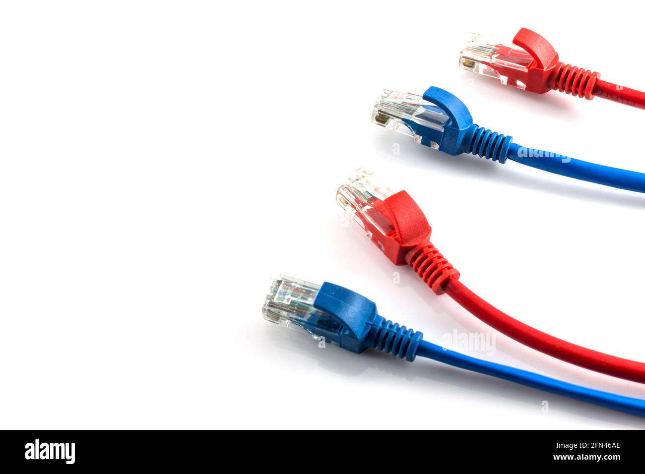 Network internet cable isolated on white background Stock Photo - Alamy