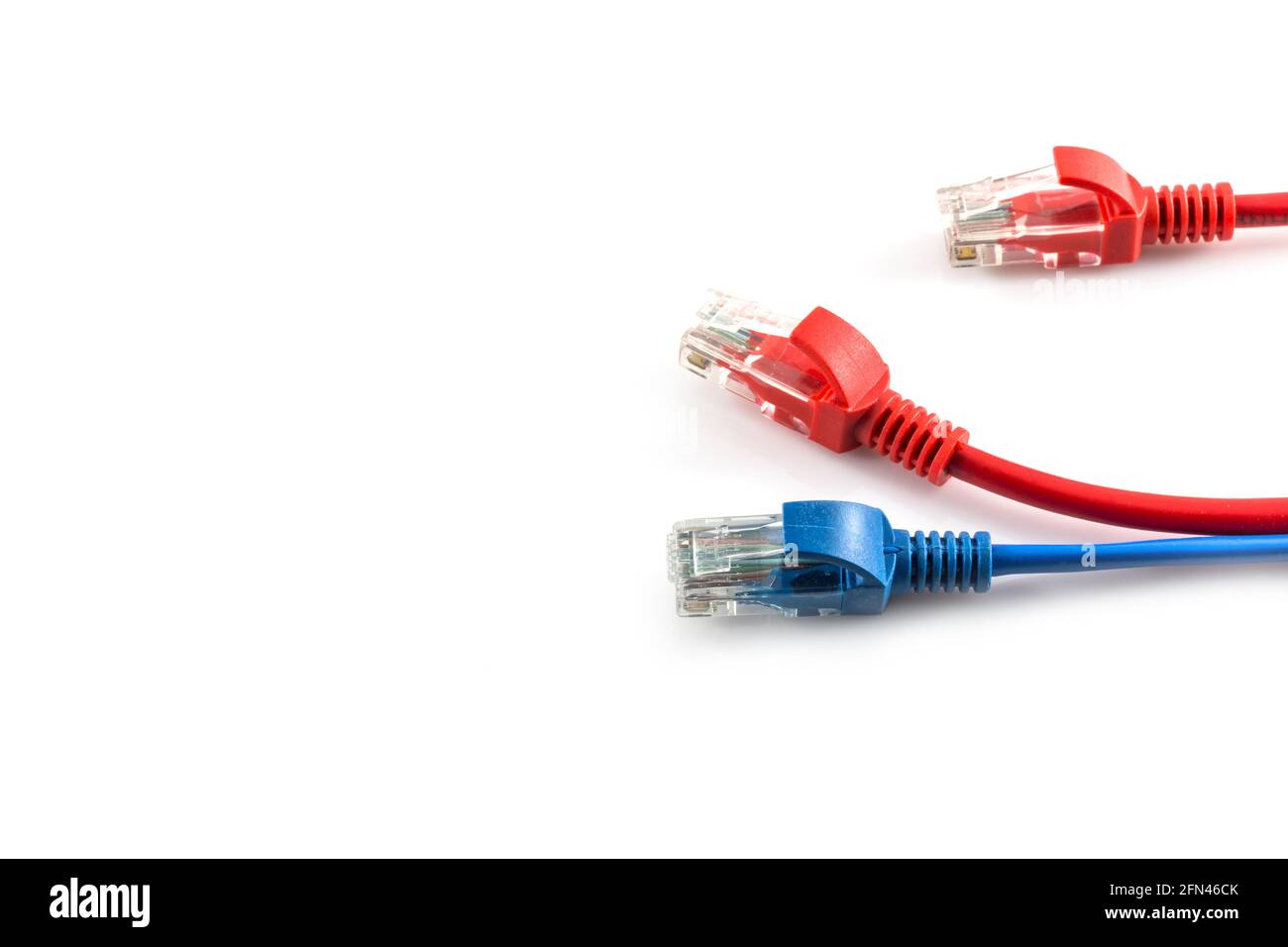 Network internet cable isolated on white background Stock Photo - Alamy