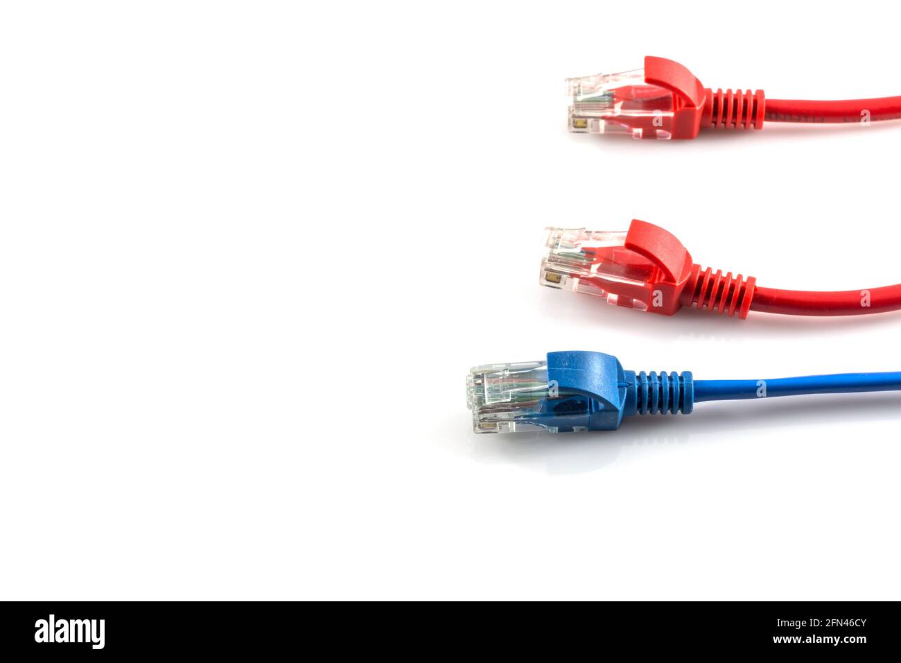 Network internet cable isolated on white background Stock Photo - Alamy