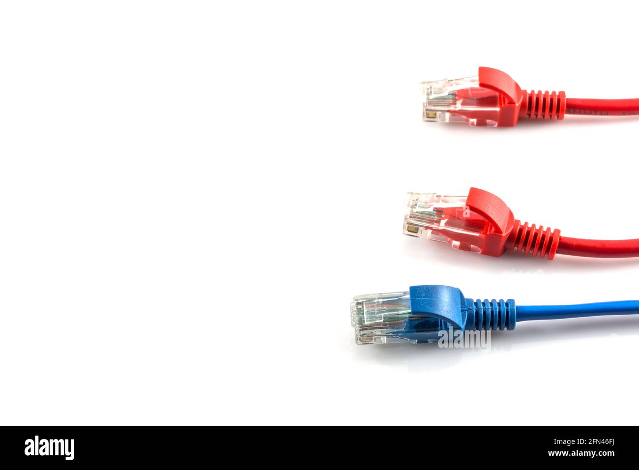 Network internet cable isolated on white background Stock Photo - Alamy
