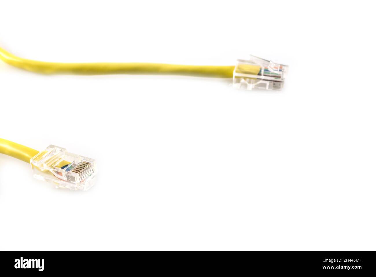 Network internet cable isolated on white background Stock Photo - Alamy