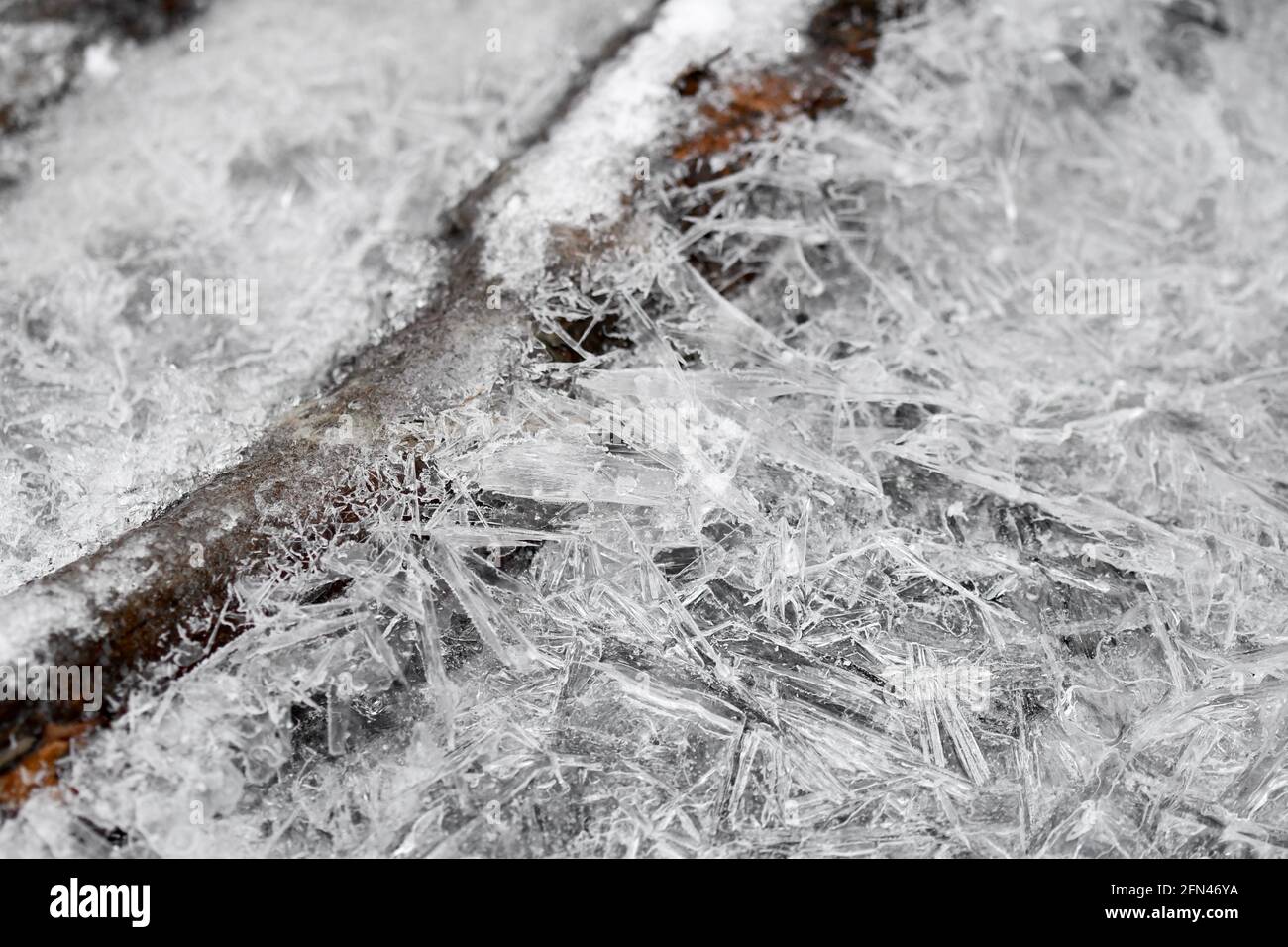 Macro ice crystal pattern green hi-res stock photography and images - Alamy