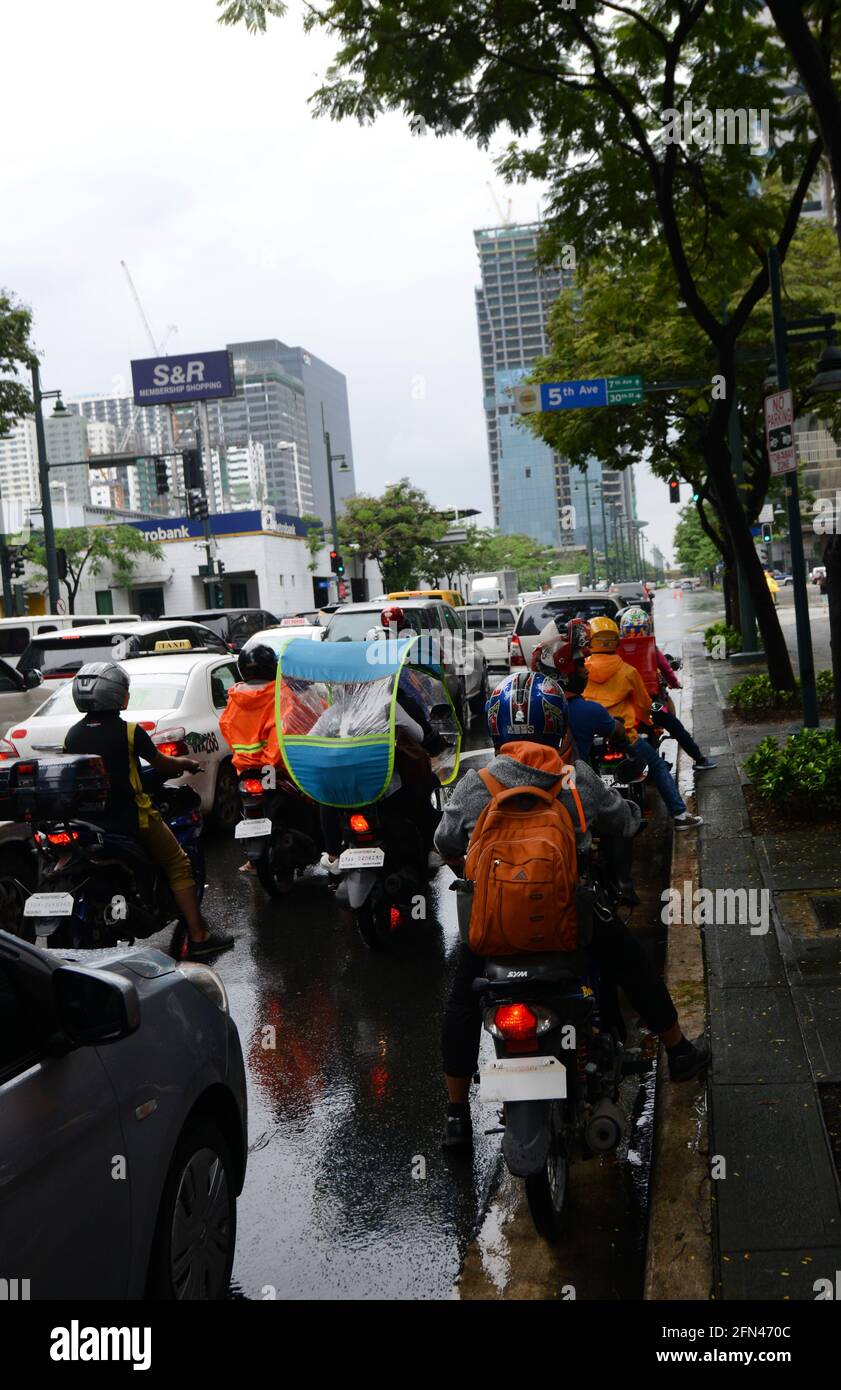 A rainy day in Bonifacio Global City, The Philippines Stock Photo - Alamy