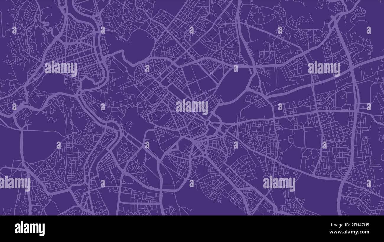 Purple Rome city area vector background map, streets and water ...