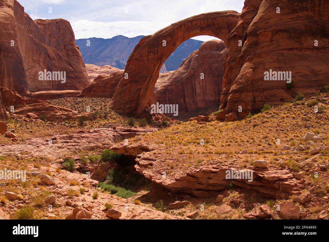 Rainbow Bridge in Utah at Powell Lake in Utah in the USA Stock Photo ...