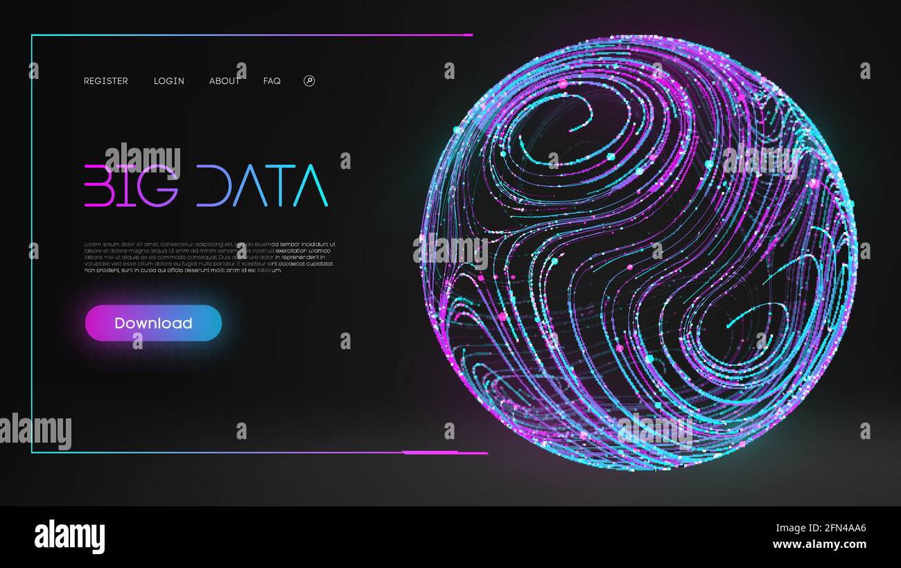 Blue sphere shield on dark background colorful data. Blue futuristic ...