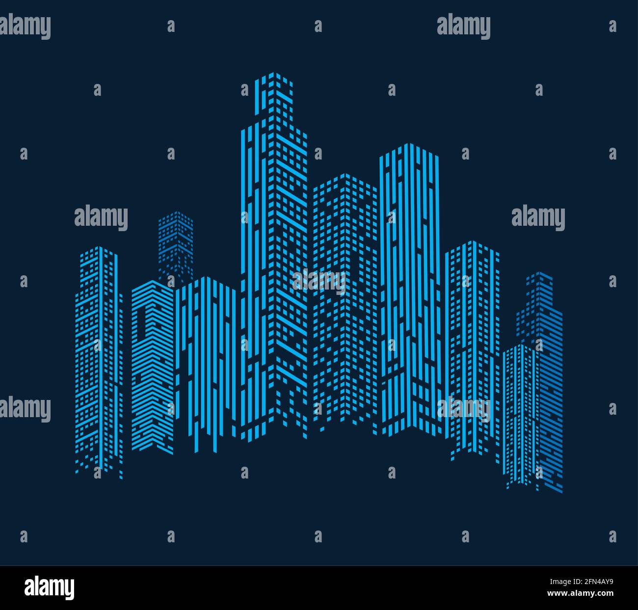 blue buildings facades Stock Vector Image & Art - Alamy