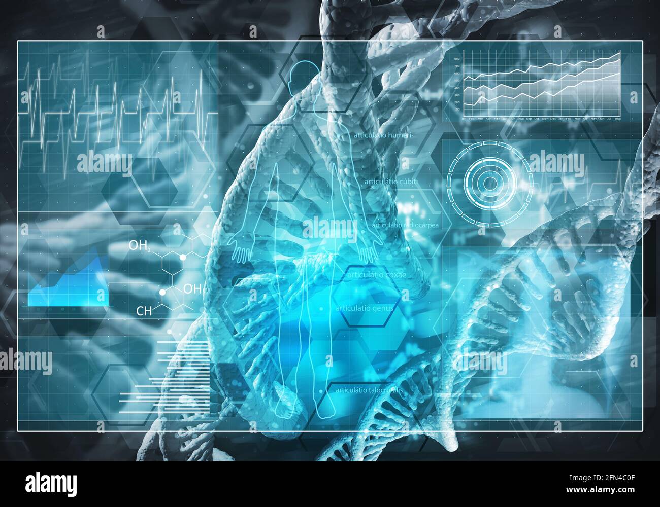 Medicine user interface Stock Photo - Alamy