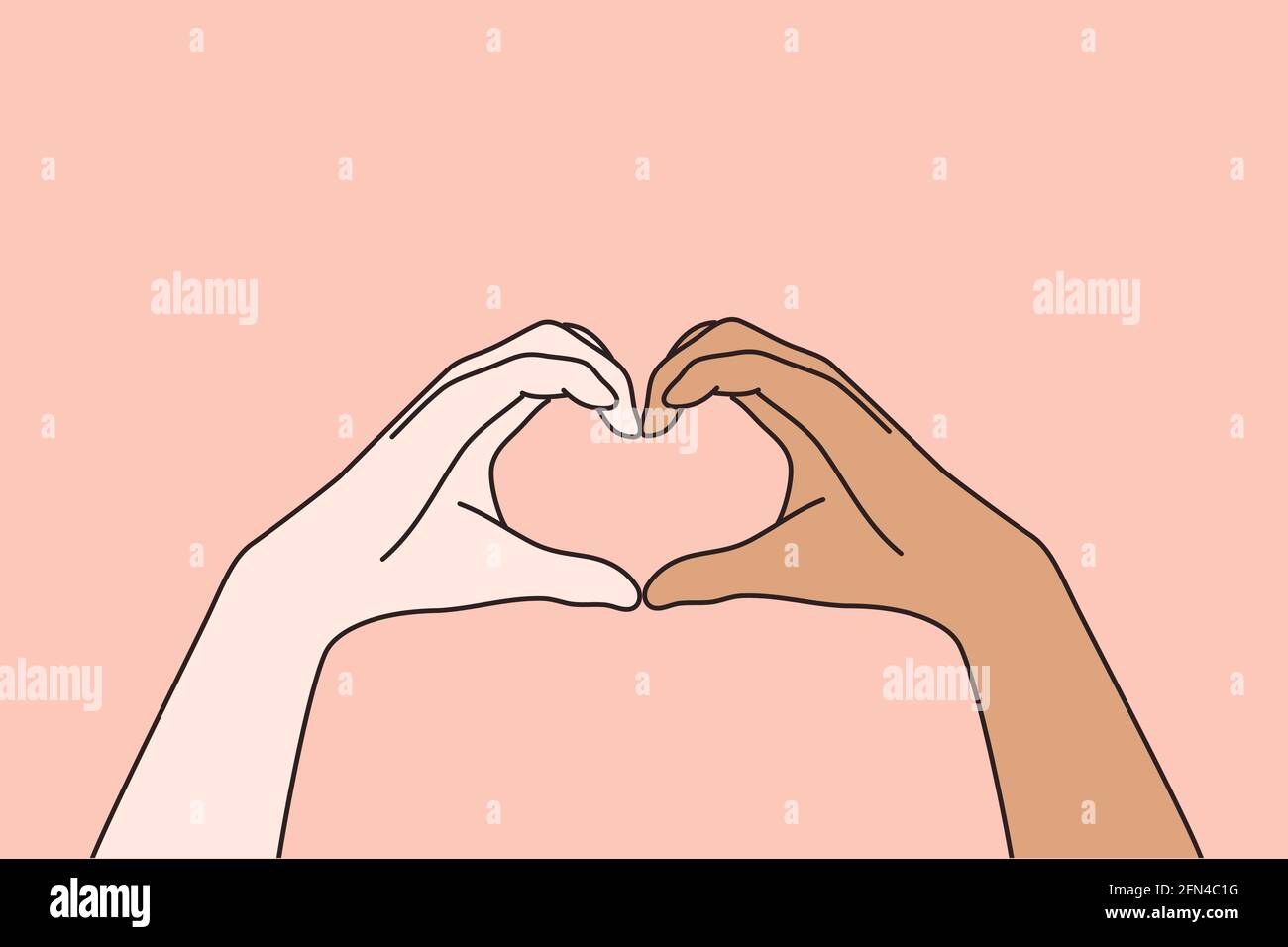 Multi ethnic and multicultural love concept Stock Vector Image & Art ...