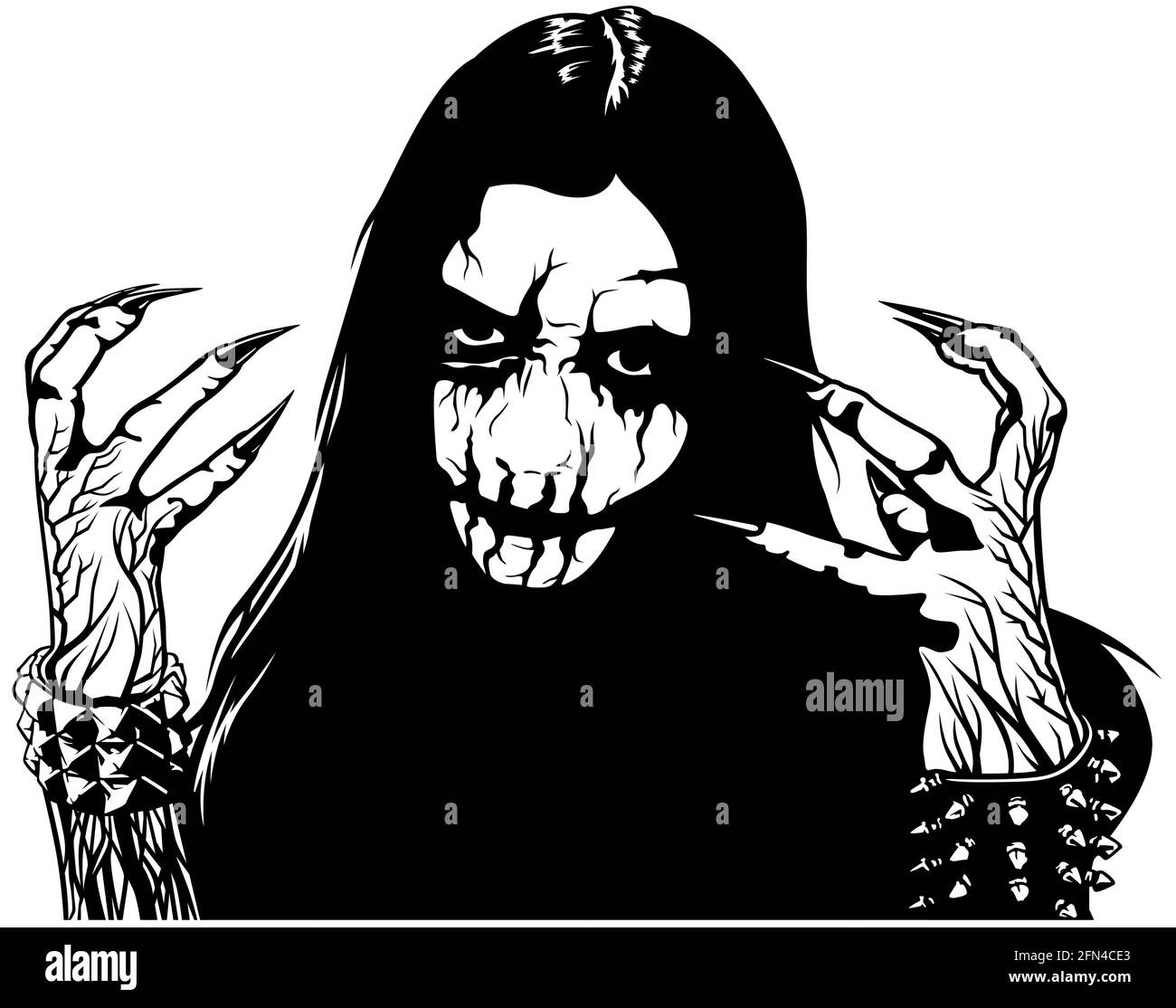 Corpse paint Black and White Stock Photos & Images - Alamy