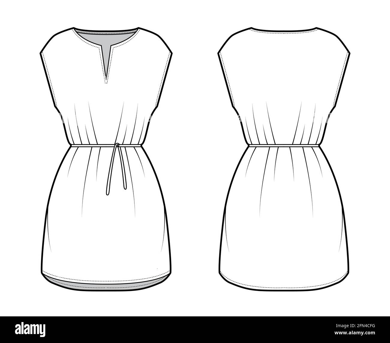 White low mini dress Stock Vector Images - Alamy