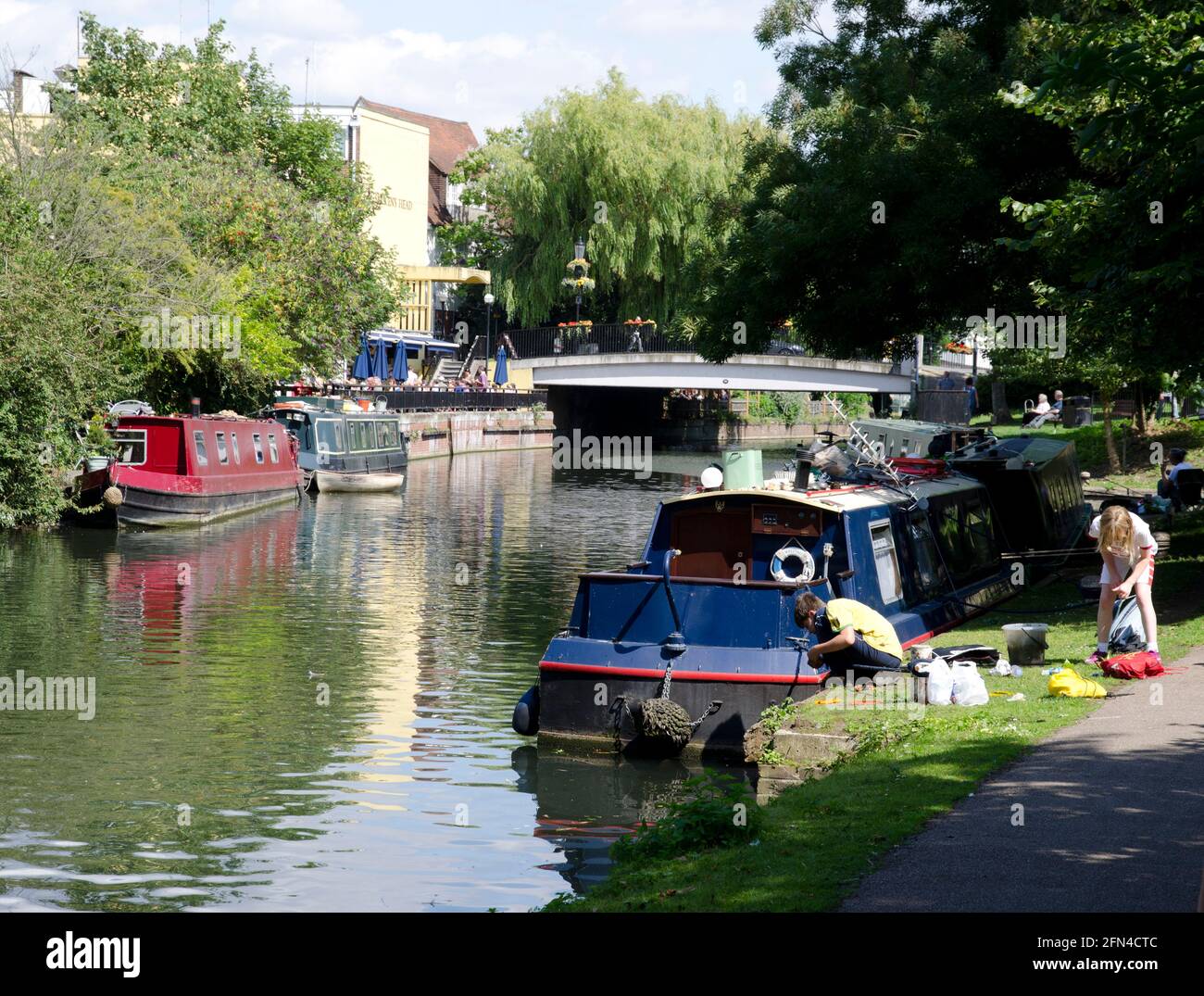 River Lea Ware Hertfordshire Stock Photo - Alamy