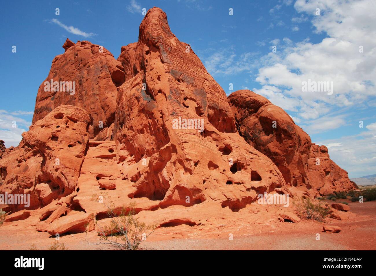 Rock formation in Valley of Fire State Park in Nevada in the USA Stock ...