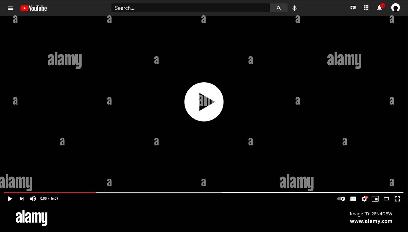 Modern youtube multimedia player window template. Design for web and ... Modern youtube multimedia player window template. Design for web and ...