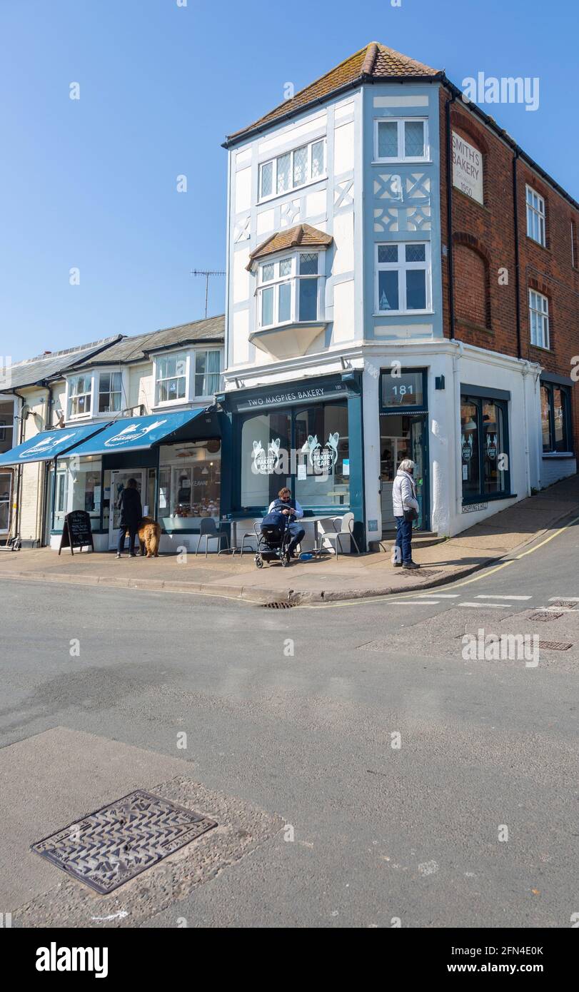 Two Magpies bakery shop, Aldeburgh, Suffolk, England, UK formerly Smith ...