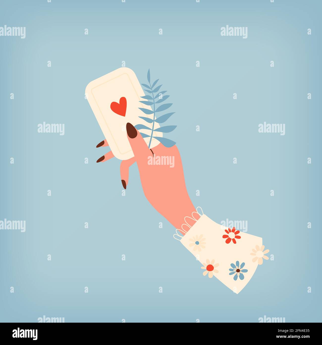 hand with a playing card Stock Vector Image & Art - Alamy