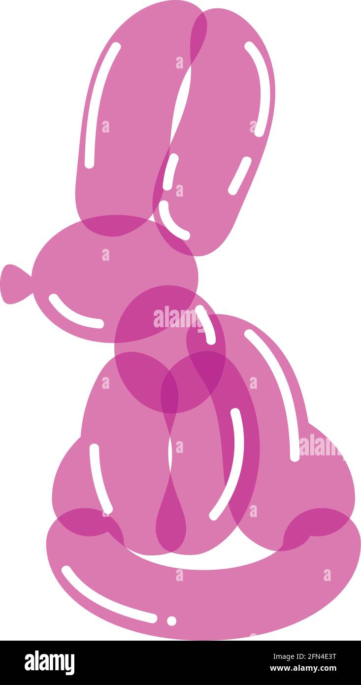 rabbit shaped balloon Stock Vector Image & Art - Alamy
