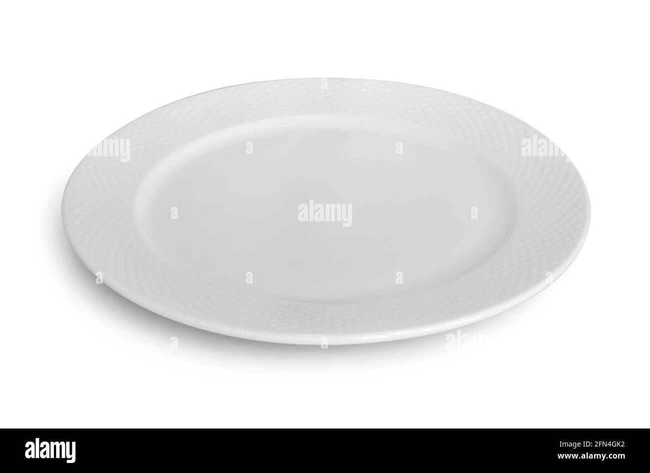 empty white plate isolated on white background Stock Photo - Alamy