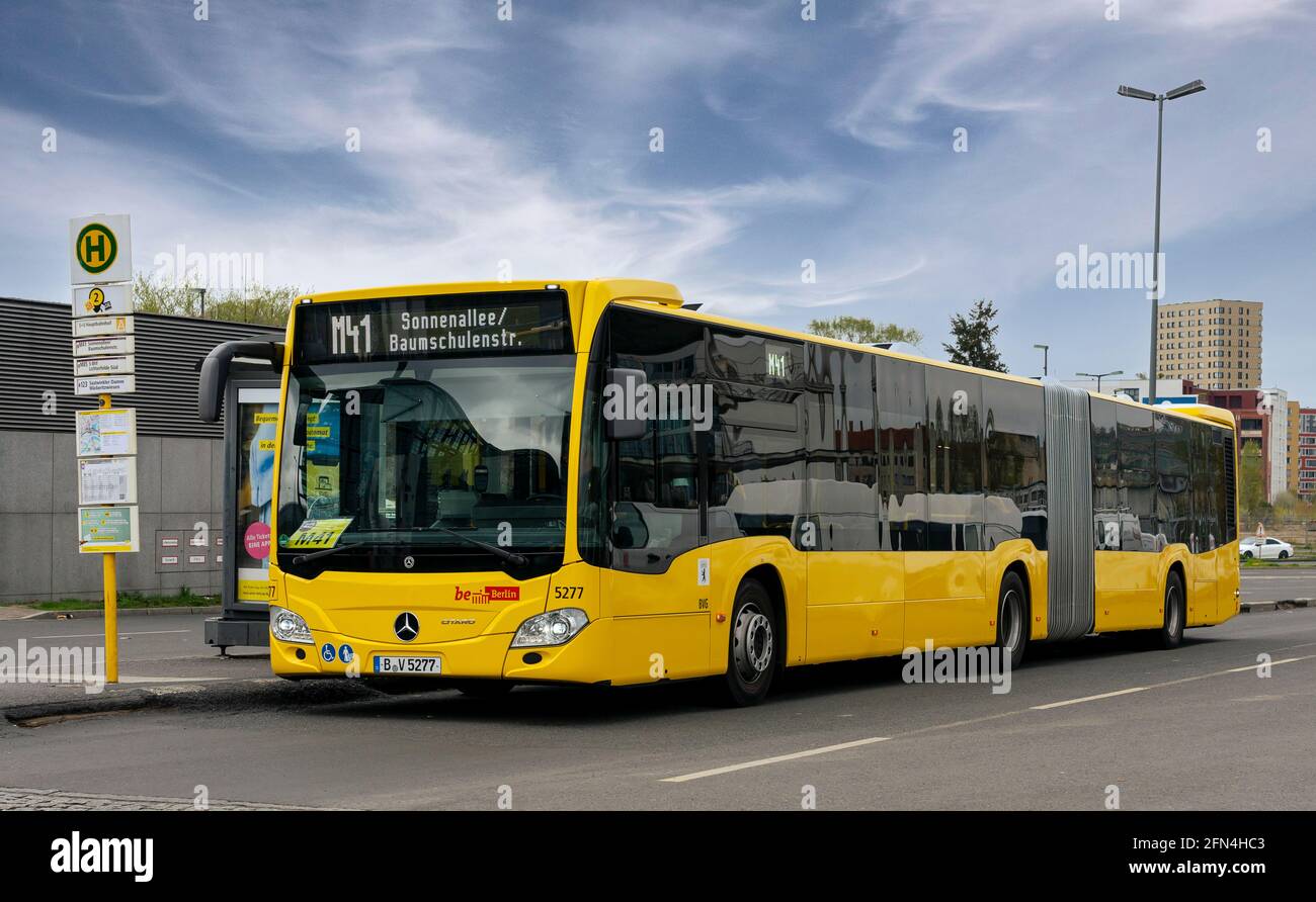 Yellow bvg bus hi-res stock photography and images - Alamy