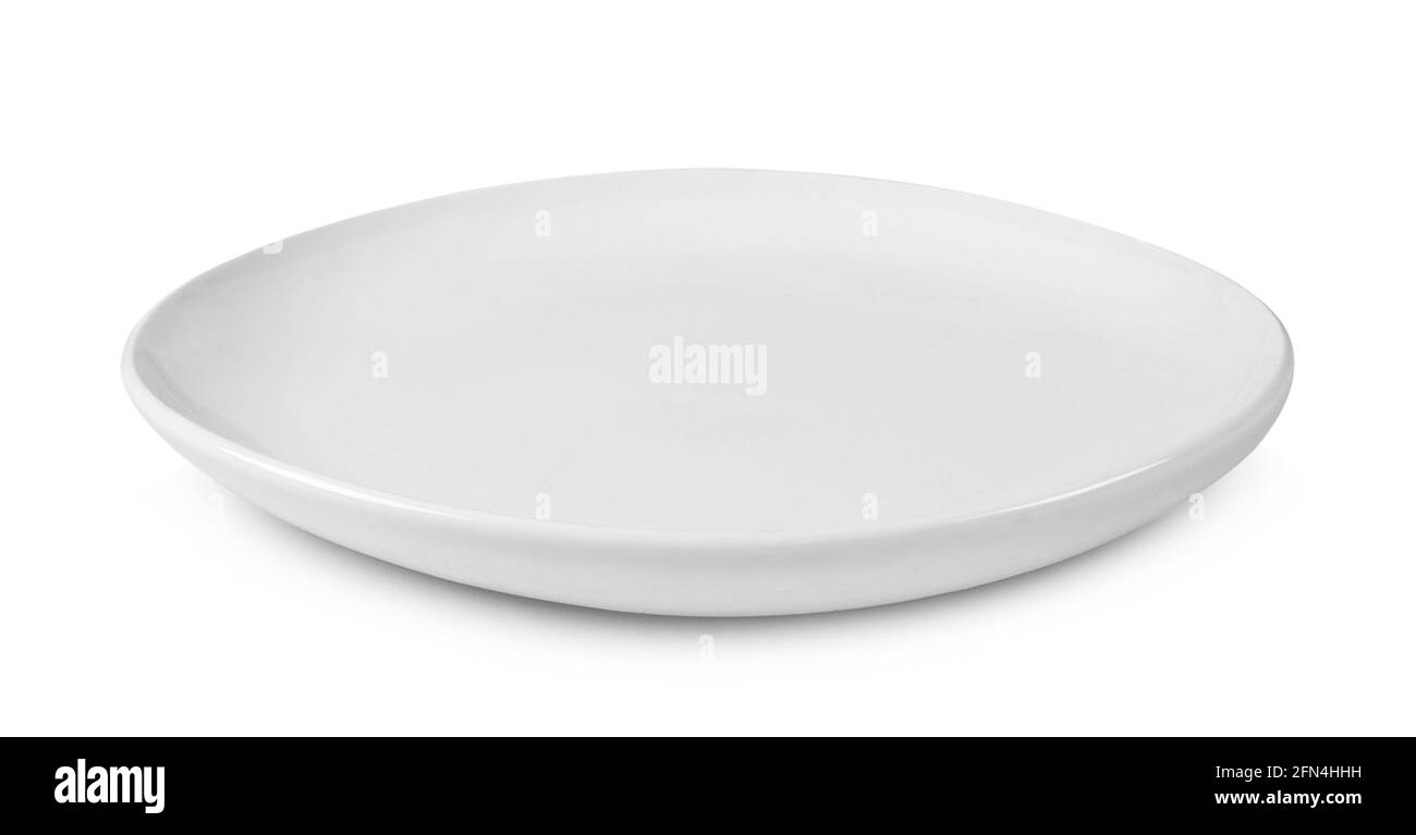 white plate isolated on white background Stock Photo - Alamy