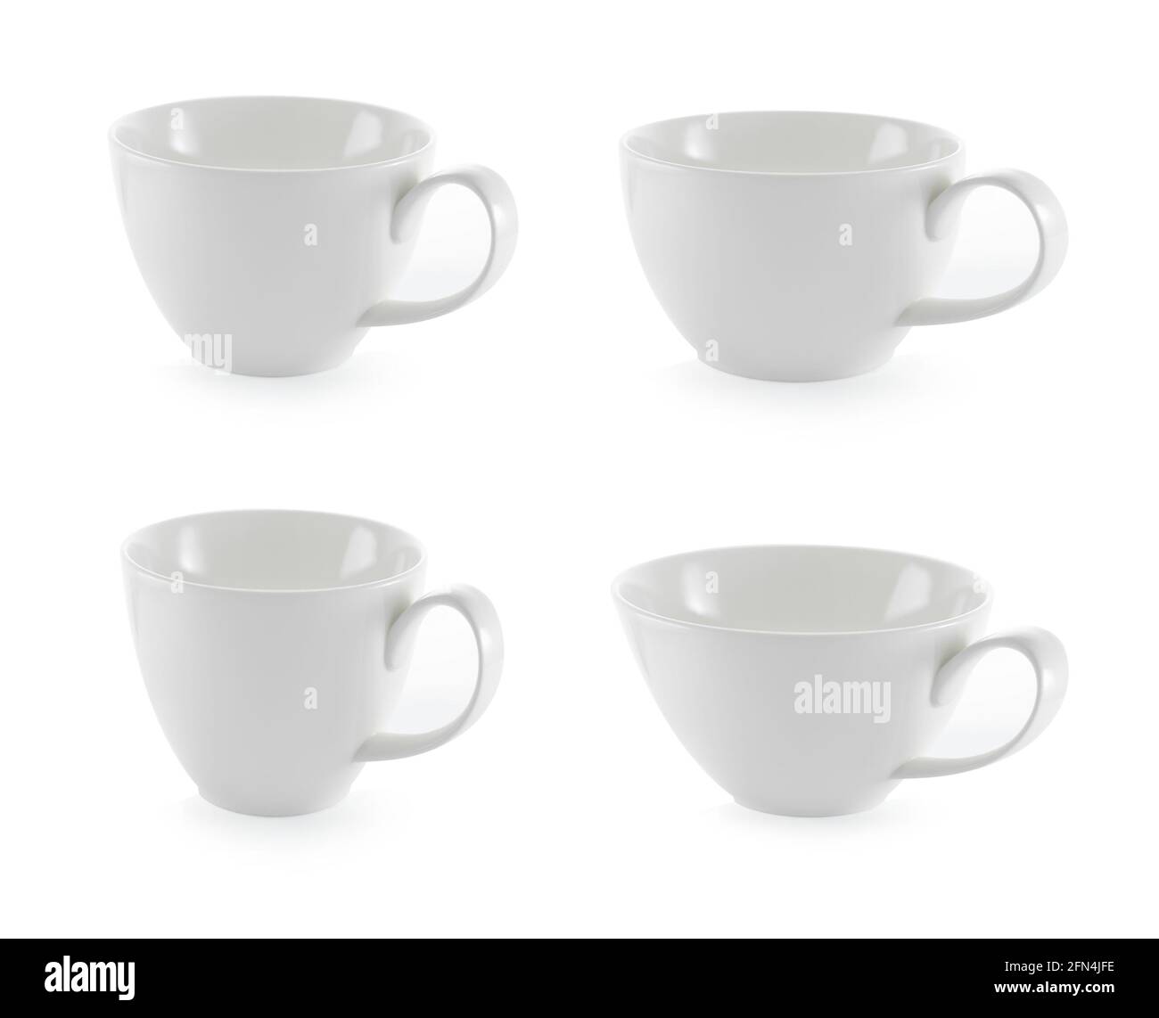 collection of cup on white background Stock Photo - Alamy