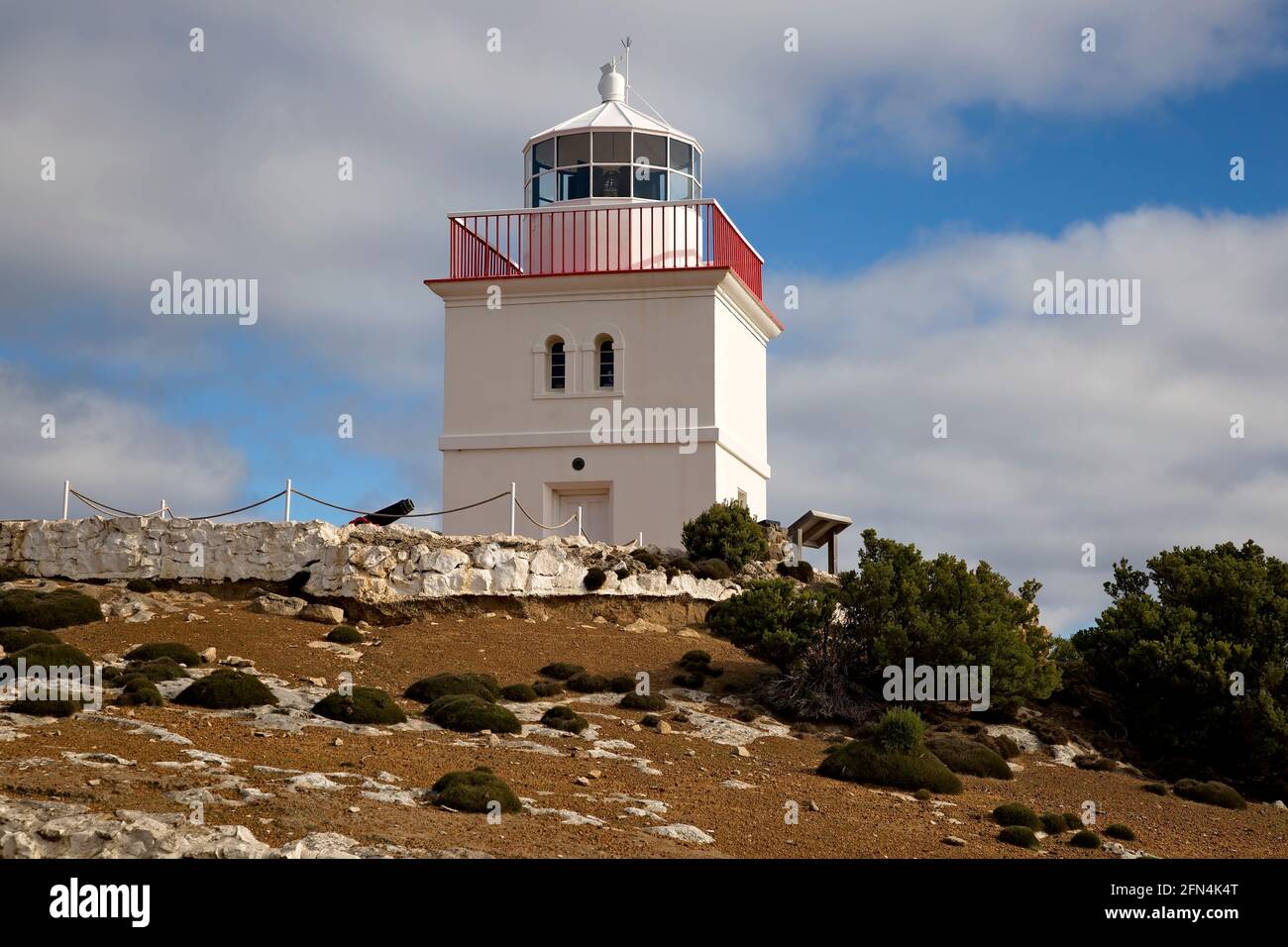 Cape Borda Lighthouse and cannon Stock Photo - Alamy