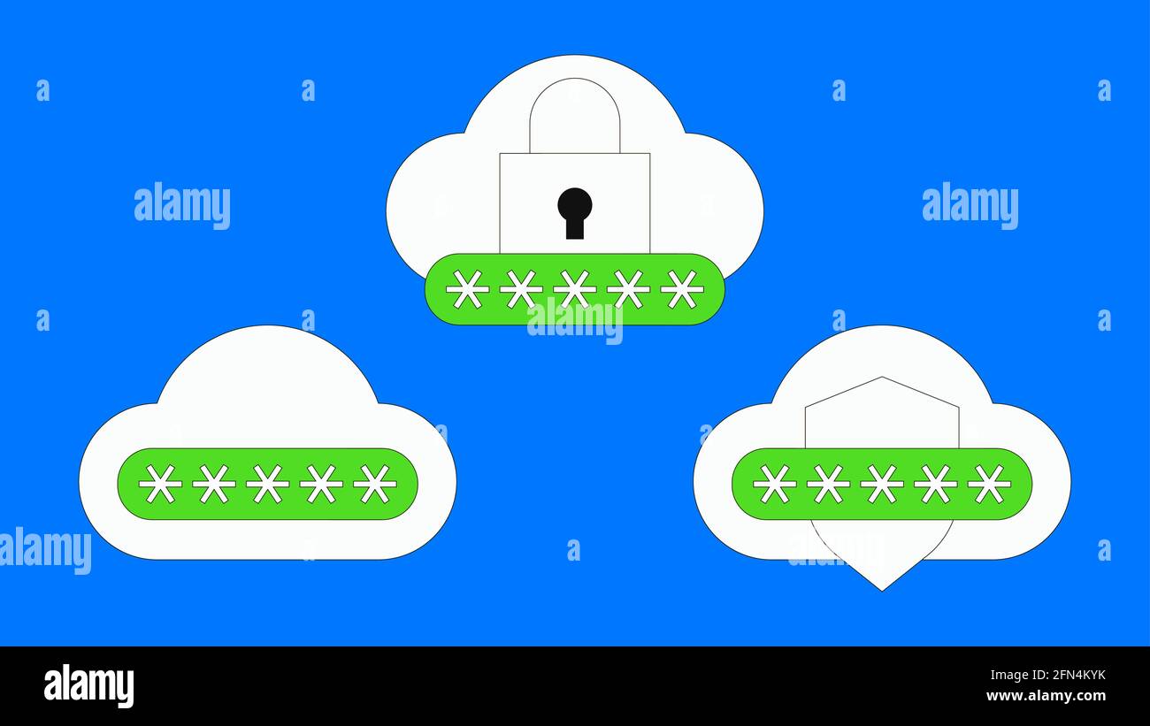 Cloud password security illustrations Stock Vector Image & Art - Alamy