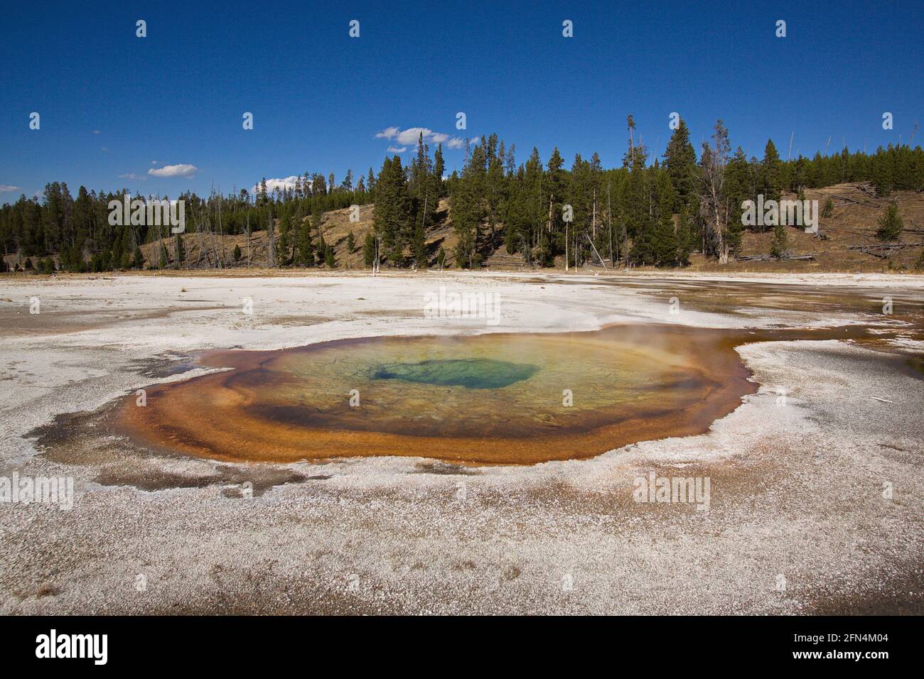 Chromatic Pool in Yellowstone National Park in Wyoming in the USA Stock ...