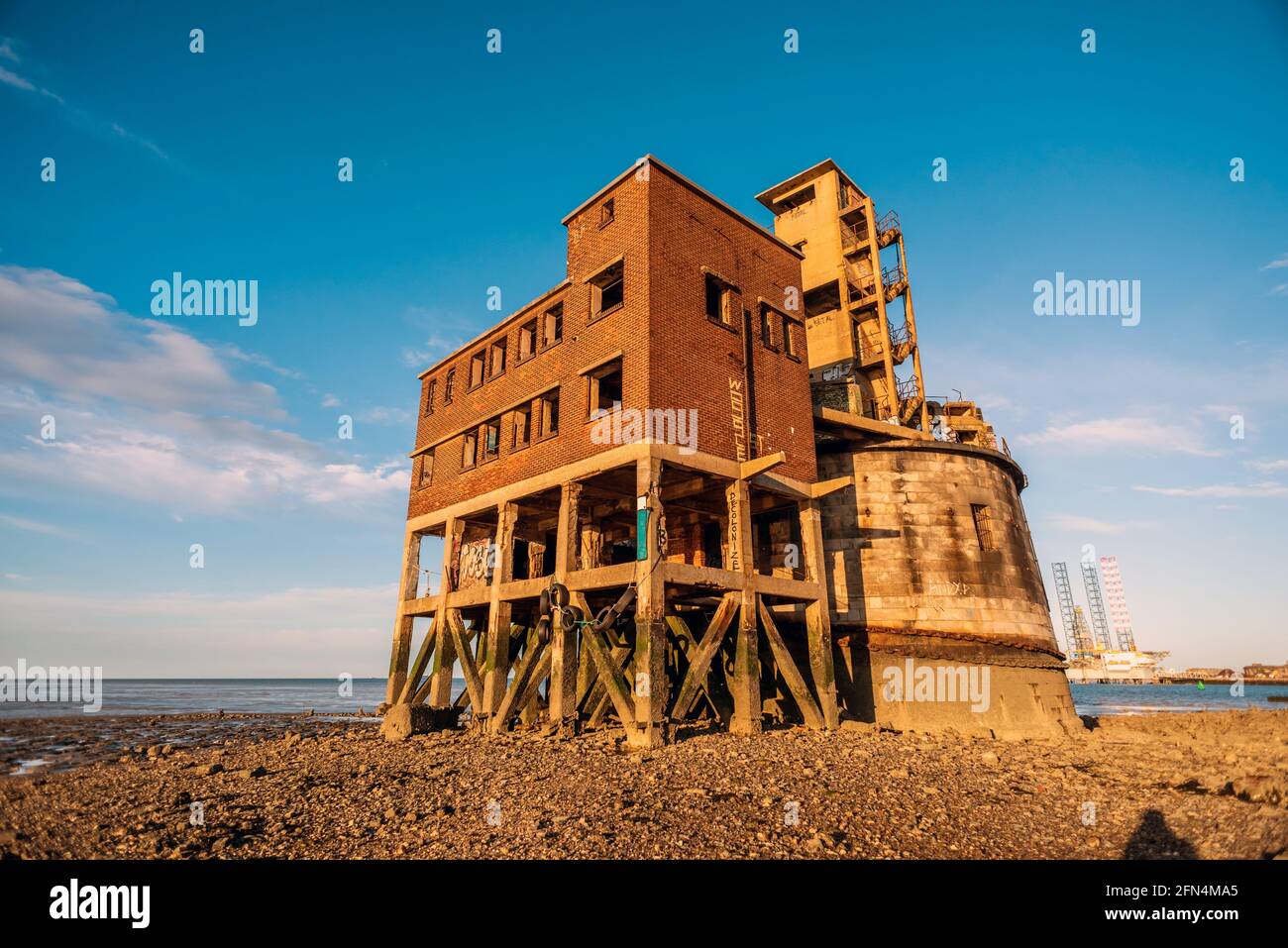 Cooling, May 11th 2021: The Grain Tower Battery off the Isle of Grain ...