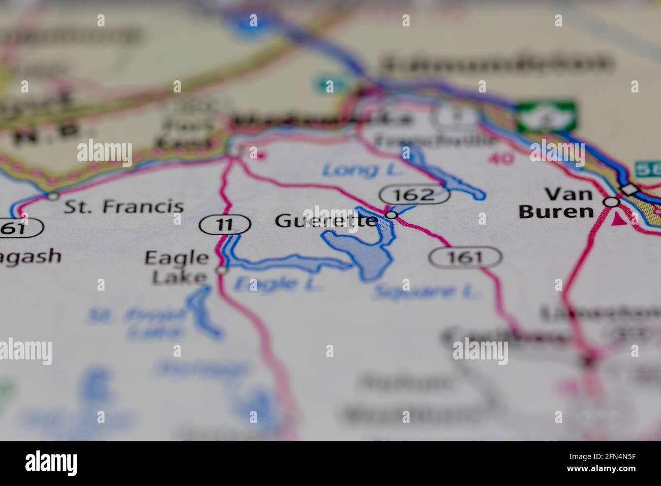 Map of guerette maine hi-res stock photography and images - Alamy