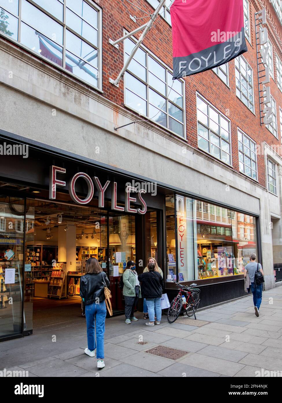 Main facade of Foyle's bookshop in 107 Charing Cross Road; founded in ...