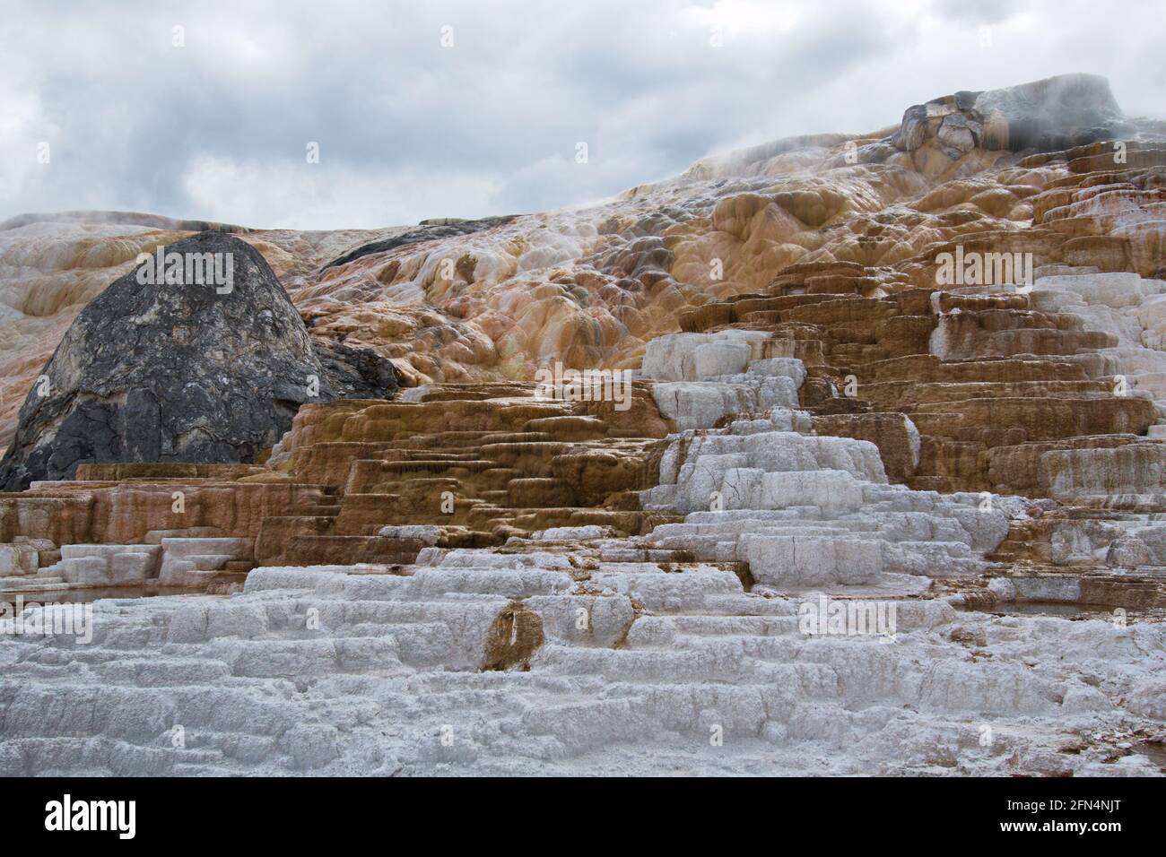 Lower Terraces at Mammoth Hot Springs in Yellowstone National Park in ...
