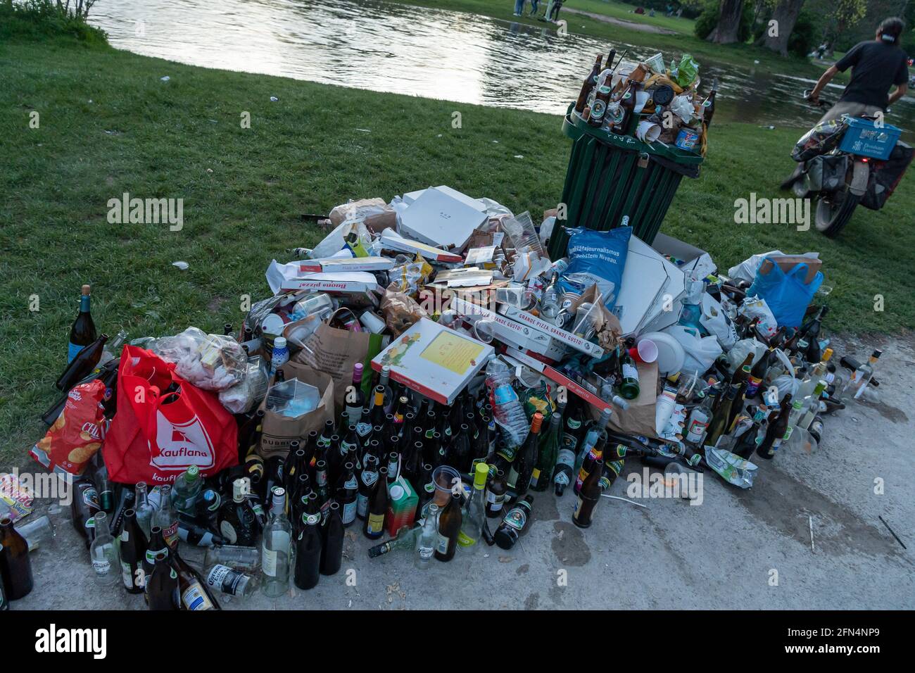 Munich, Germany. 09th May, 2021. Masses of rubbish are piled up around ...